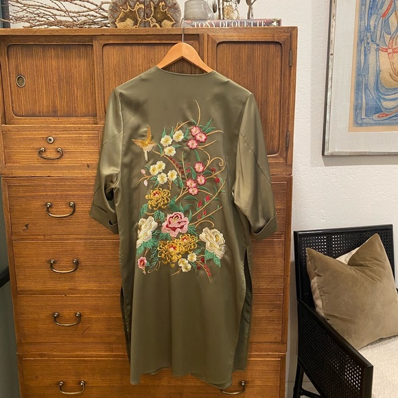 Floreat | Dresses | Anthropologie Floreat Olive Green Kimono With ...